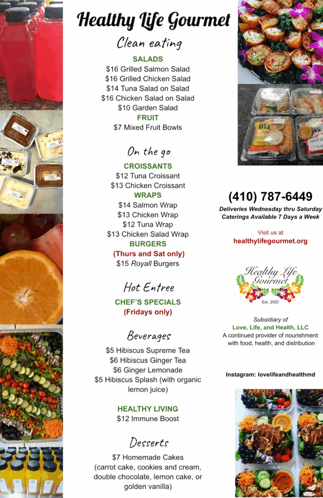 Daily Menu and Next Day Delivery - Healthy Life Gourmet